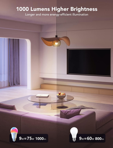 LED Smart Light Bulbs, 1000LM Color Changing Light Bulb, Wi-Fi ...