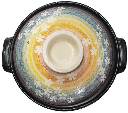 Sukiyaki Japanese Pot Donabe Earthenware Nabe Sakura Cherry Blossom ...