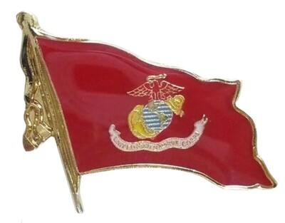 Pack of 3 Marines Wavy Flag W/ Tassel Bike Motorcycle Hat Cap Lapel Pin ...