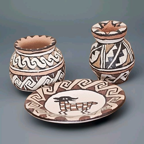 Native American Pottery Gloria Bogulas 1:12 Miniature 2 Pot & Tray ...