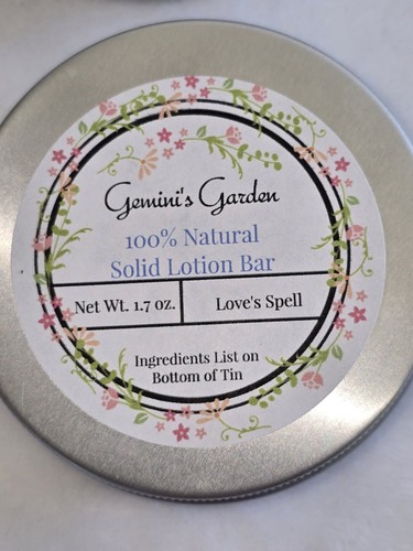 Solid Lotion Bar All Natural Handmade 1.7 oz. Love Spell (Similar) Scent Organic | eBay