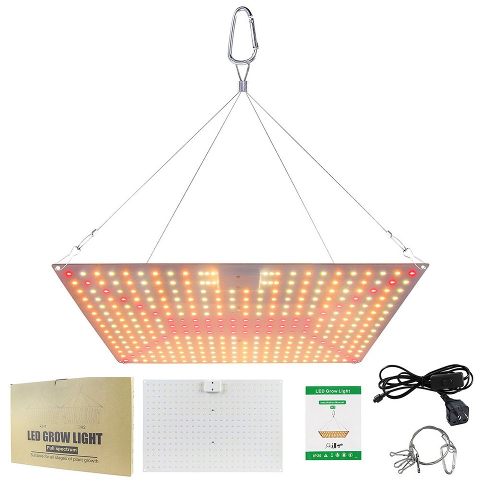 LED Grow Light Panel Full Spectrum Indoor Veg Flower Plant Grow ...
