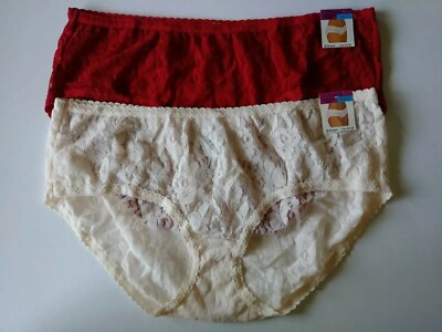 2 ENCHANTING STRETCH HIPSTER LACE RED & PINK SZ XL. NWT. | eBay