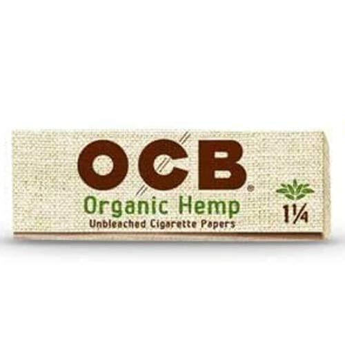 OCB Organic Hemp 1 1/4 Rolling Papers 1.25 Cigarette Paper (10 Booklets ...