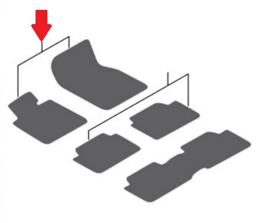 Original BMW Fußmatten Allwetter schwarz vorn X5 G05, X7 G07 ...