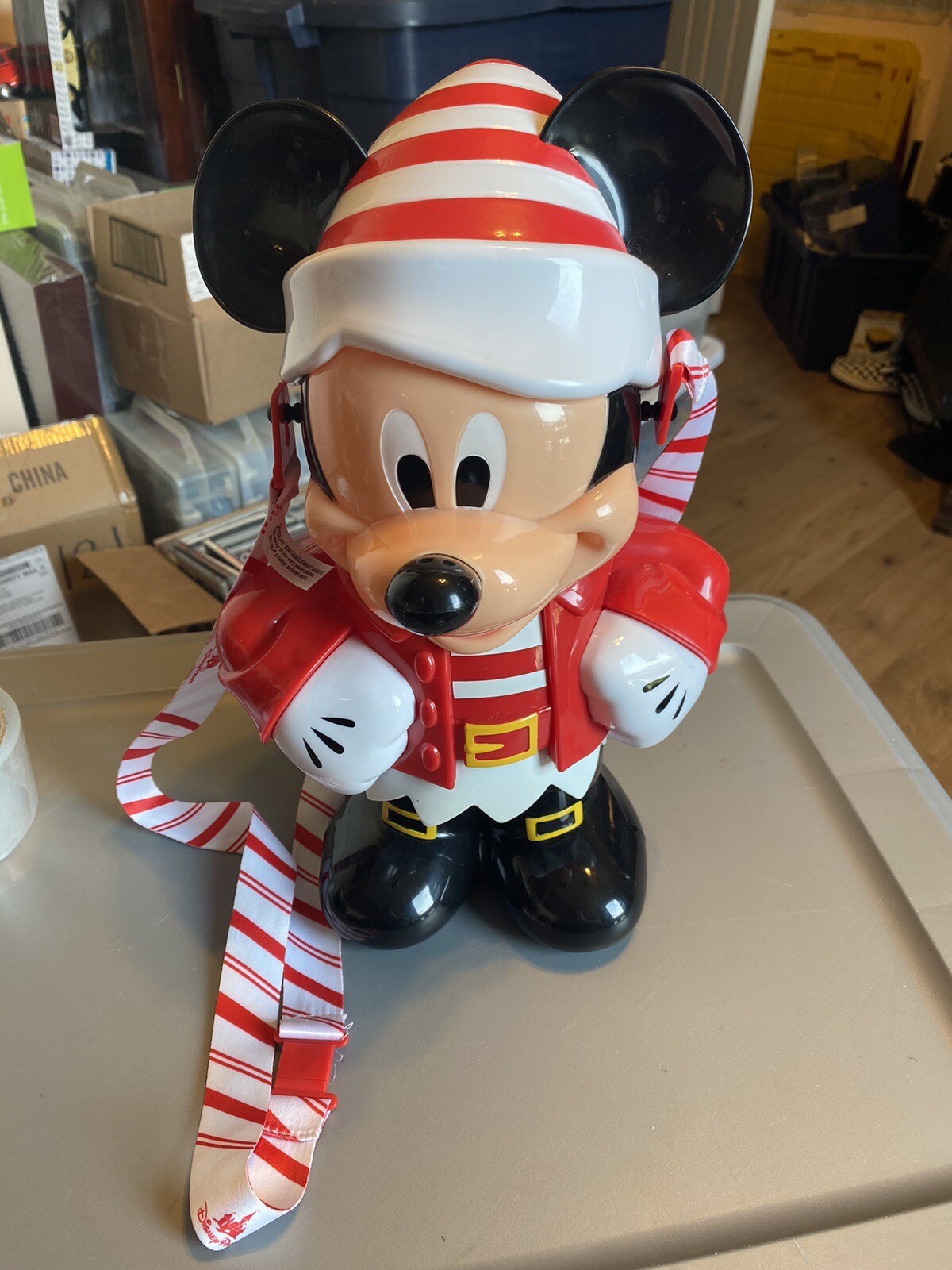 Disney Parks Mickey Mouse Christmas Popcorn Bucket Santa Elf Pirate ...