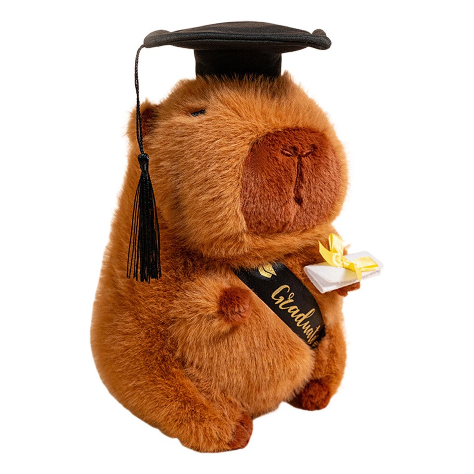Graduating Capybara Plush Creative Stuffed Capybara Dolls PP Cotton for ...