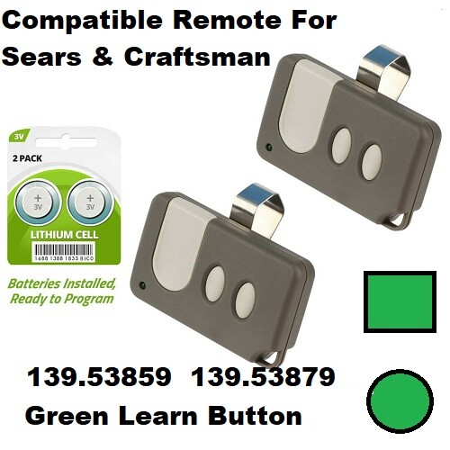 2 For Sears Craftsman Garage Door Opener Remote Control 3-Function 139. ...