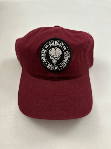 Volbeat Rewind Replay Graphic Adjustable Red Baseball Cap Hat One Size ...