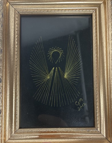 Angel String Art Framed Picture Holiday Protection Heavenly Holy | eBay