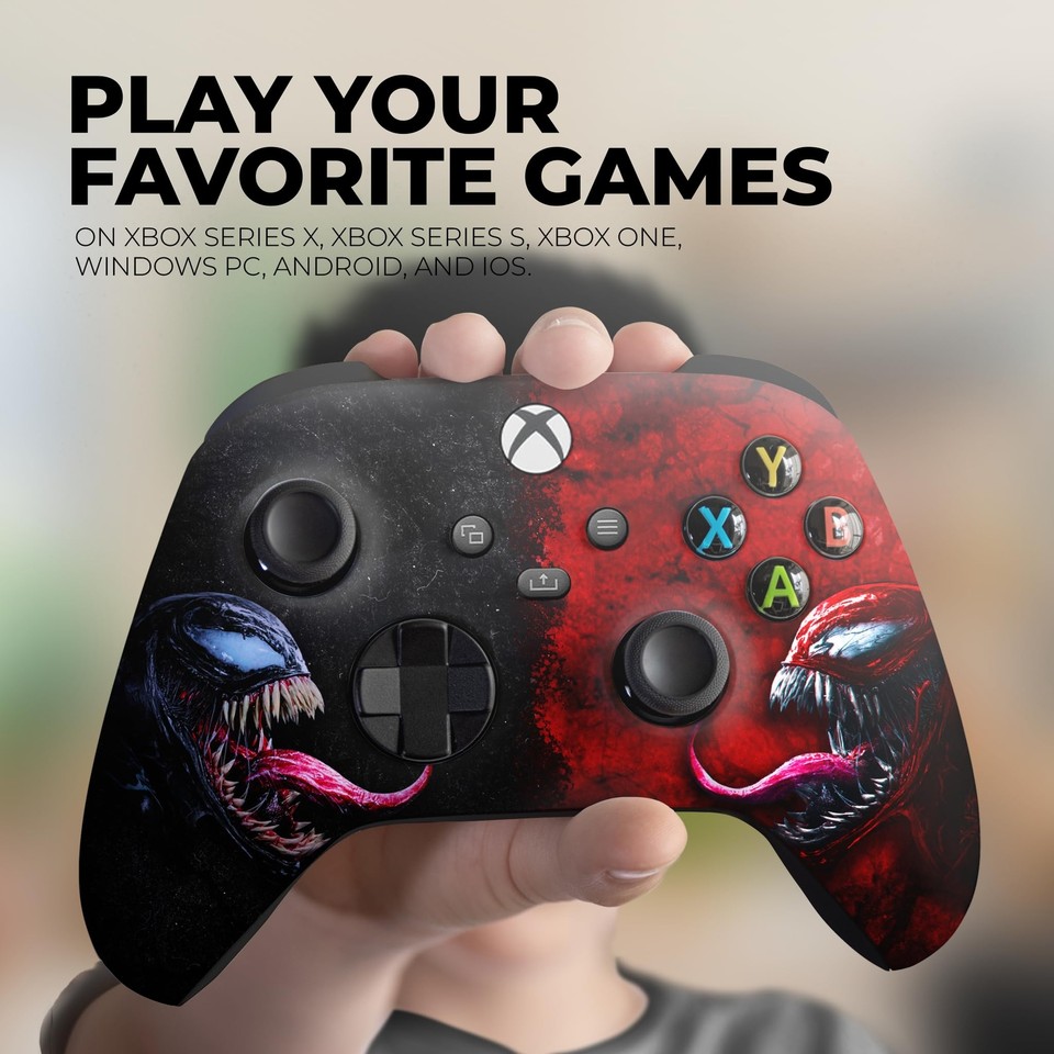 Venom vs Carnage Custom Wireless Xbox Controller Modded/Non-Modded ...