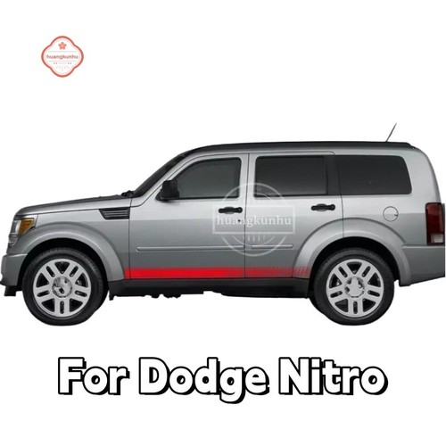 For Dodge Nitro Racing Car Vinyl Side Door Stripes Decal Kit 2PCS Black ...