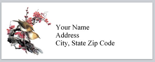Personalized Address Labels Birds on branch (Bx 272) | eBay