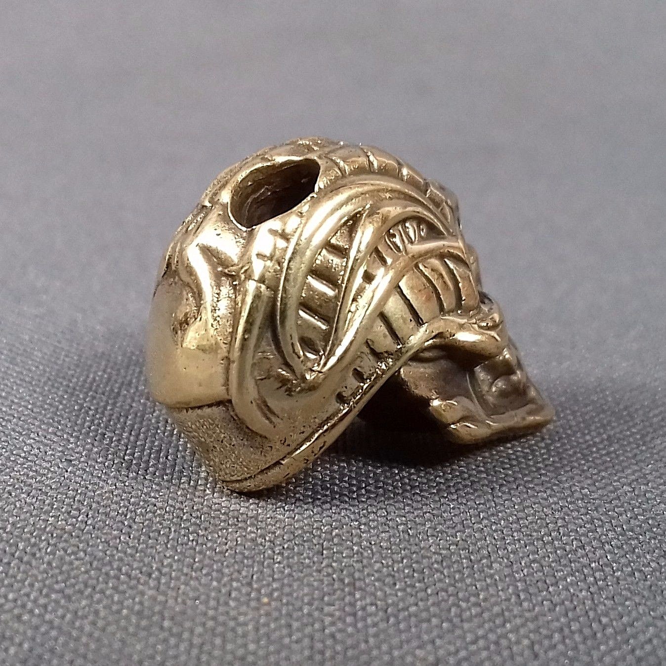 Alien skull Bronze Paracord Leather Lanyard Beads for Knife Bracelet ...