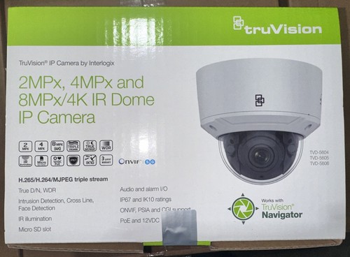TruVision by Interlogix TVD-5605 4 Megapixel H.265/H.264, IP VF Dome ...