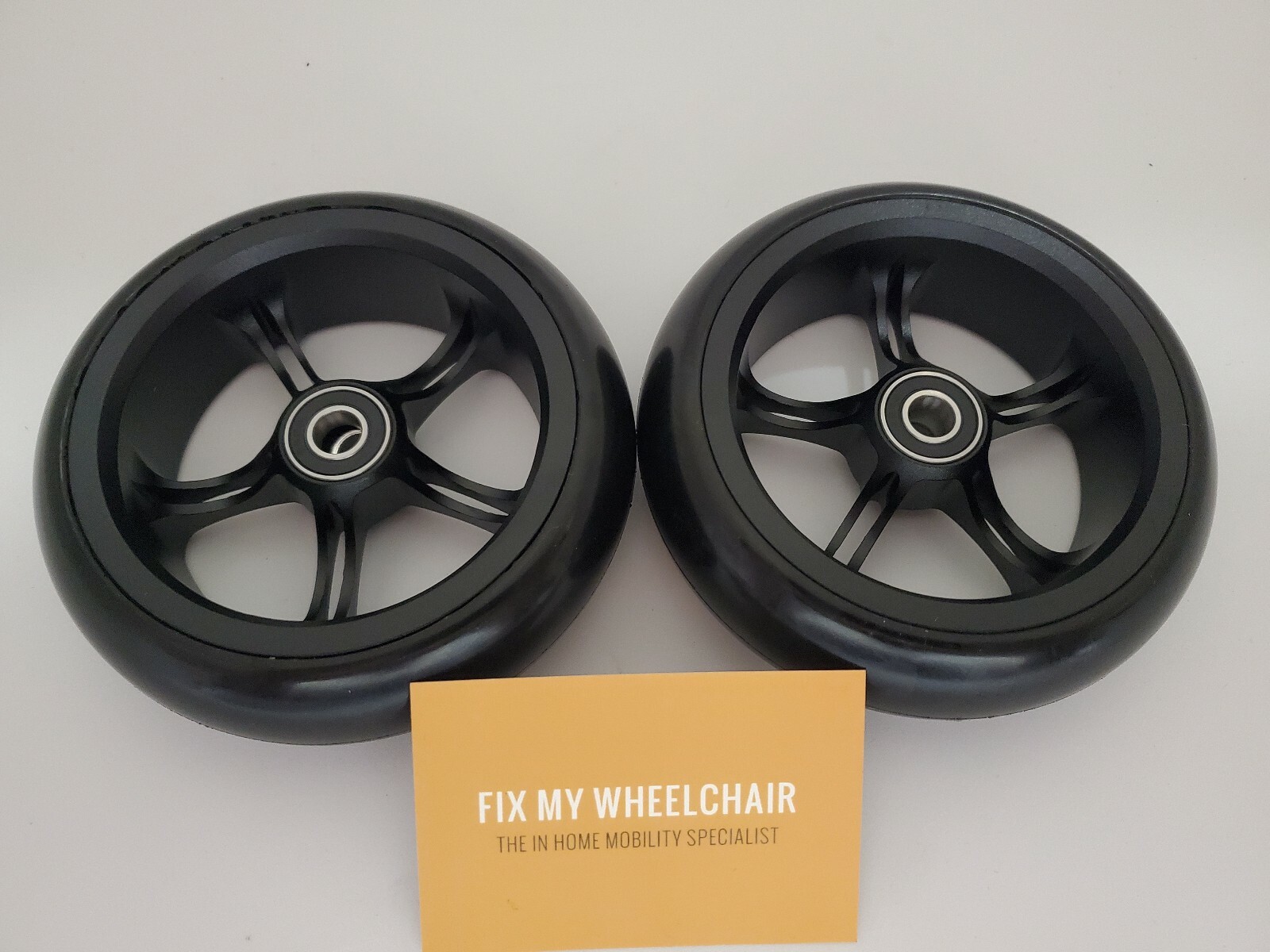 NEW 5" X 1.4" Black Wide Softroll Casters Wheels TiLite Wheelchair ...