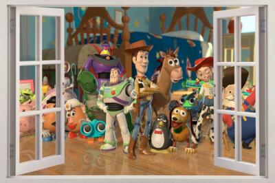 Toy Story Woody Buzz Lightyear 3D Window Decal Wall Sticker Art Mural ...