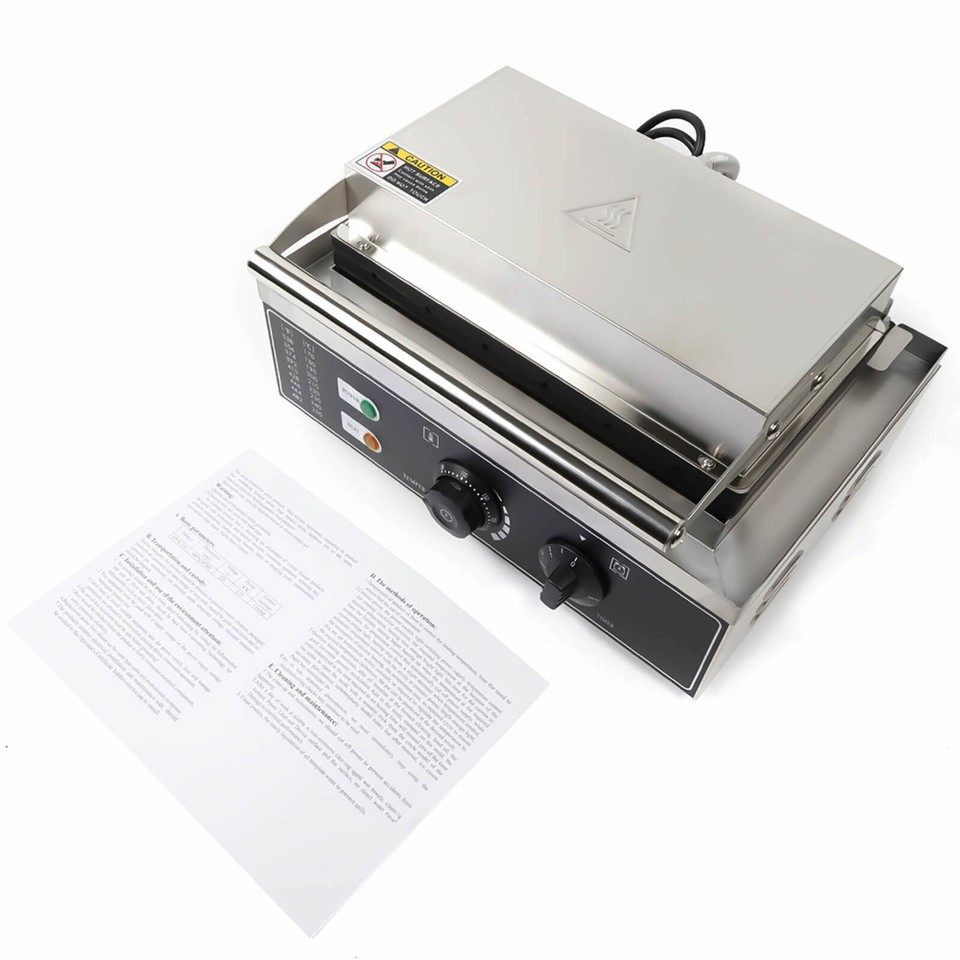 1500W 6 Grooves Commercial Waffle Maker Hot Dog Making Machine Baker ...