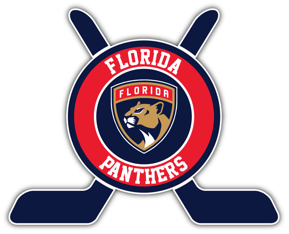 Florida Panthers Sticks Logo NHL Sport Car Bumper Sticker Decal "SIZES ...