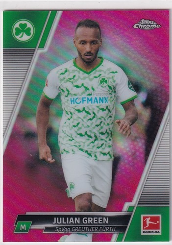 Topps Chrome Bundesliga 2021/22 Nr 47 Julian Verde Rookie RC Magenta 22 ...