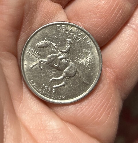 1787 1999 “D” Delaware *FIRST STATE QUARTER DOLLAR* Coin W/ Caesar ...