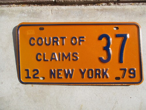 New York 1979 C of C license plate # 37 | eBay