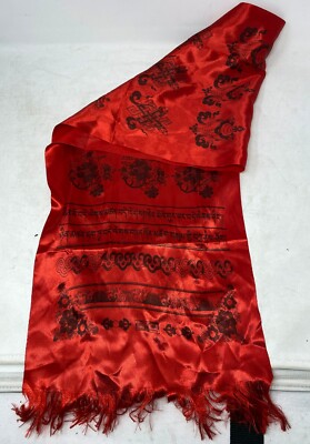 Himalayan Nepal Khata/Khatag/Khada: Nepali Tibetan Buddhist red scarf ...