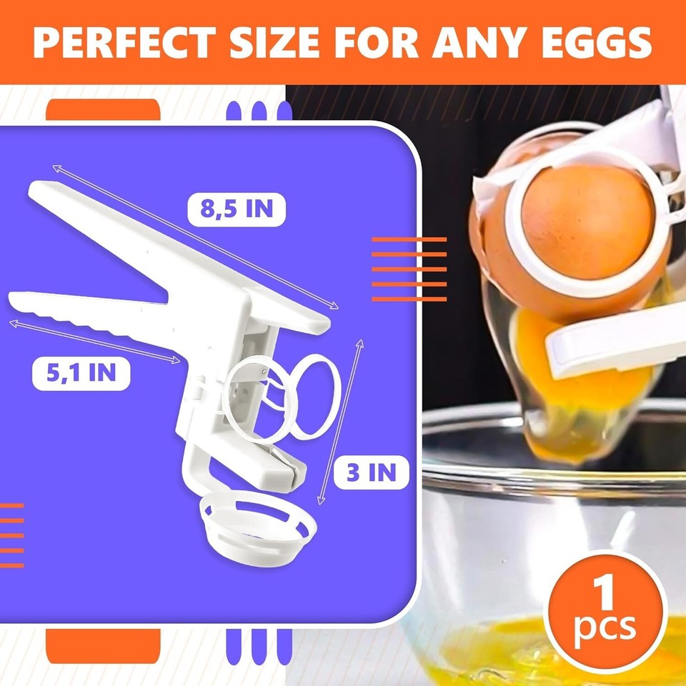 Fresh Egg Cracker White Yolk Separator Shell Cutter Tool Kitchen Gadget ...