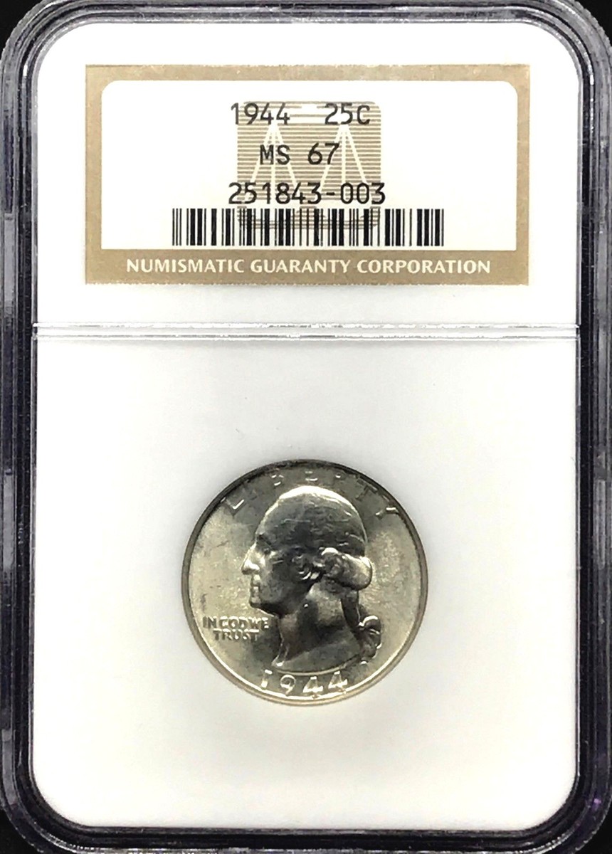 1944 Quarter Mint Mark 1944 WASHINGTON SILVER QUARTER DOLLAR NGC