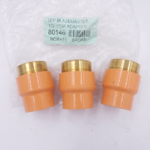 3 Pack TFP BlazeMaster 80146 1-1/4" Female Adapter with Brass Insert ...