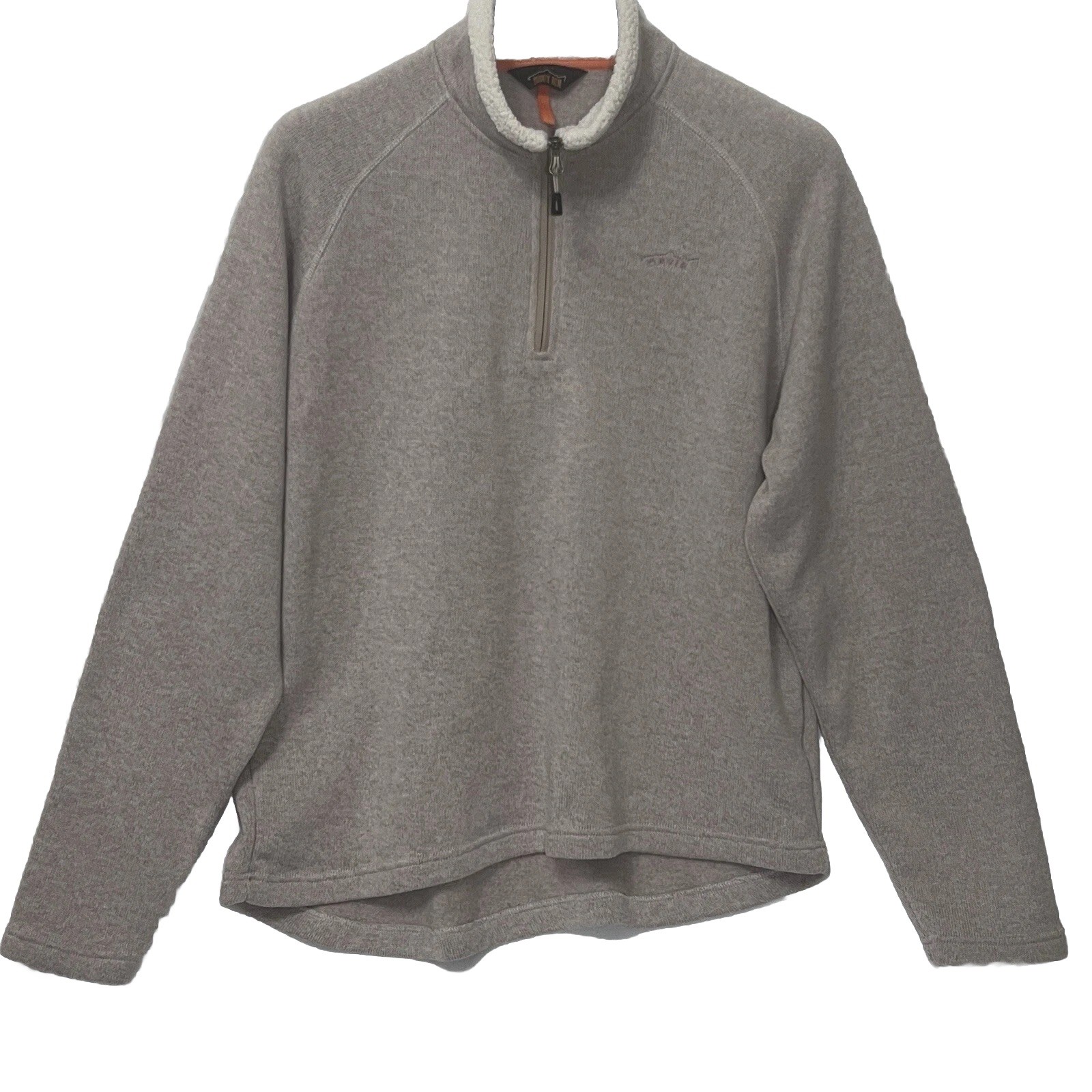 Orvis Trout Bum 1/4 Zip Long Sleeve Casual Sherpa Beige Sweater Men ...