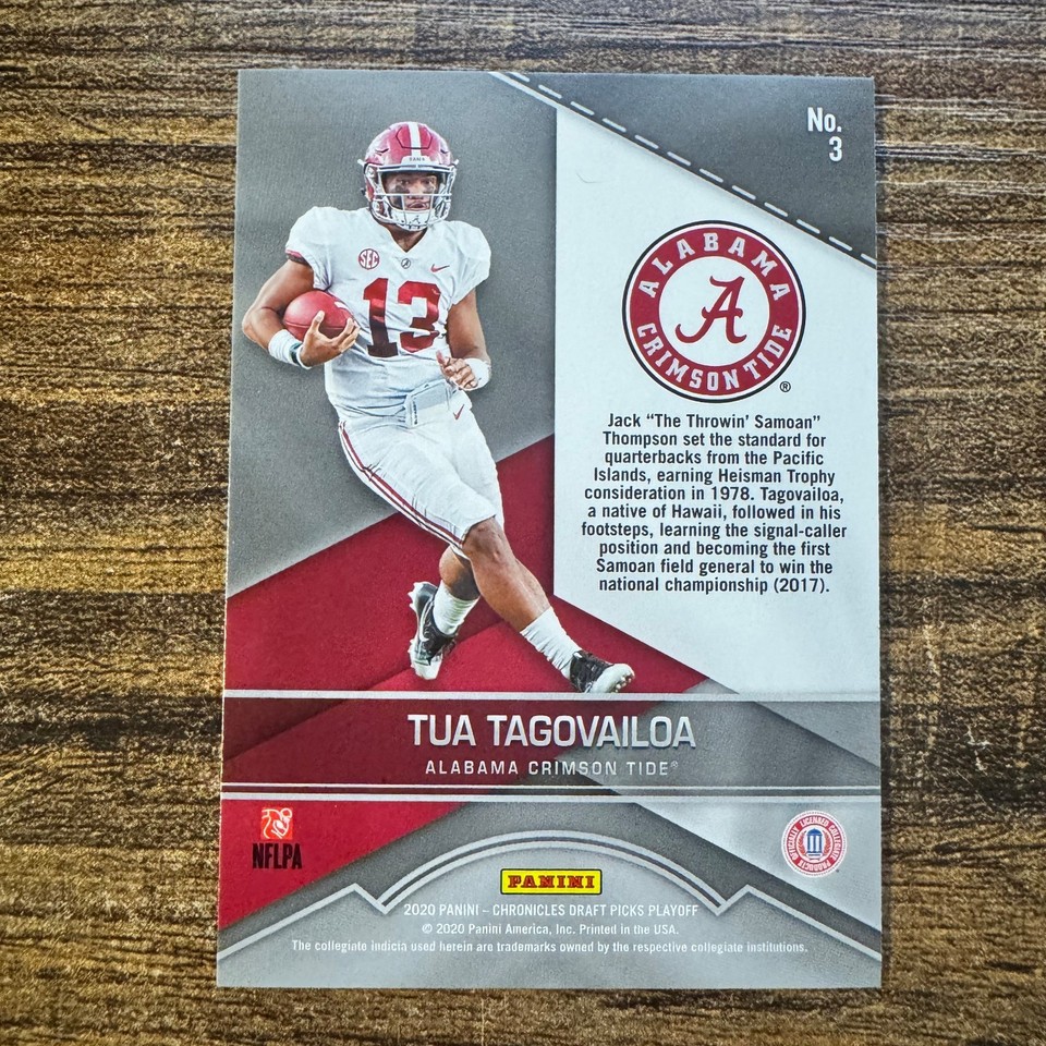 2020 Panini Chronicles Draft Tua Tagovailoa Playoff Green Kickoff #3 ...