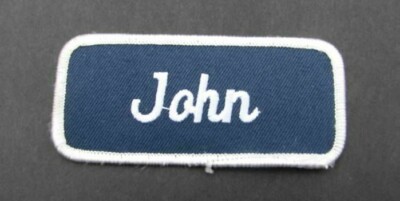 Name John patch uniform name patch Iron on or Sew on | eBay