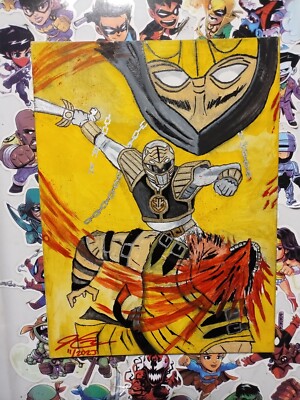 Hand Painted Power Rangers Mortal Kombat Fan Art | eBay