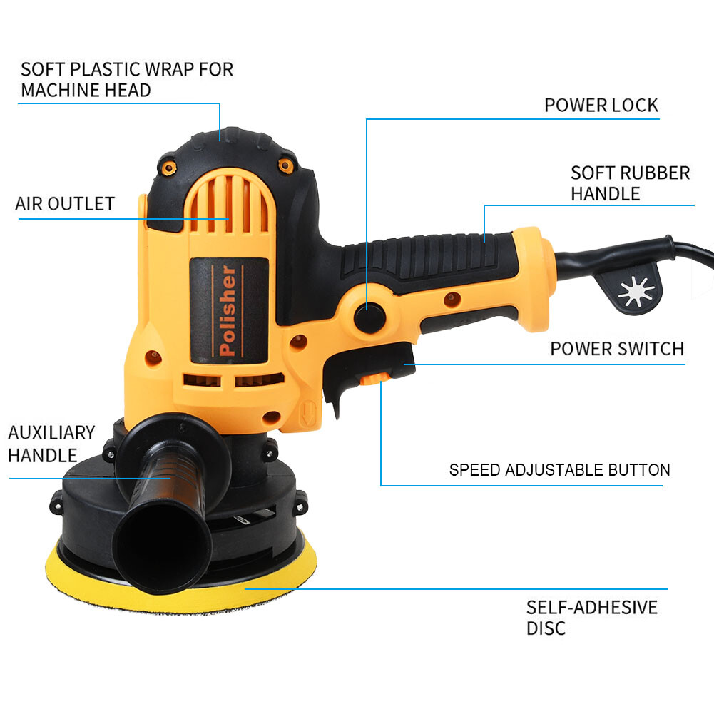 700W Car Polisher Buffer Sander 32pcs Auto Polishing Machine w/5" Pad ...