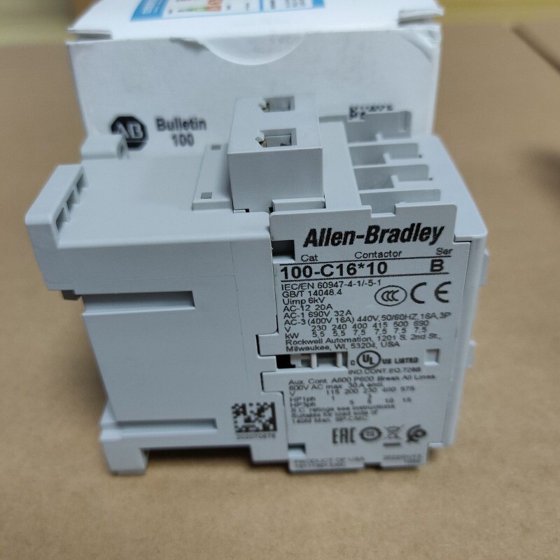 Allen-Bradley 100-C16D10 16 AMP 120VAC COIL IEC Contactor New Factory ...