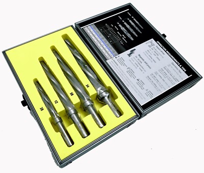 4pcs HSS Taper Chucking Reamer Drill Bit Set 3/8, 1/2, 5/8, 3/4 ...