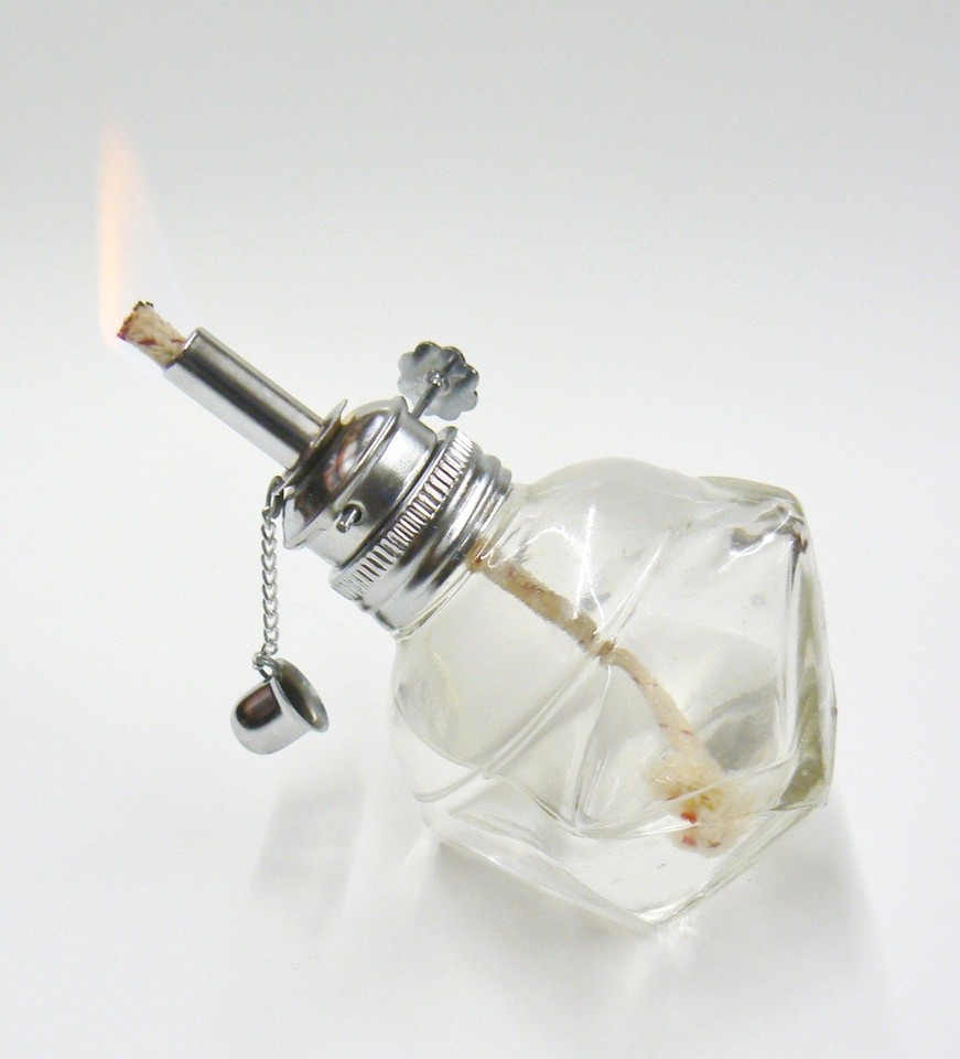 Alcohol Lamp Spirit Lamp Burner Adjustable 3/16 Wick 4oz Faceted Glass ...
