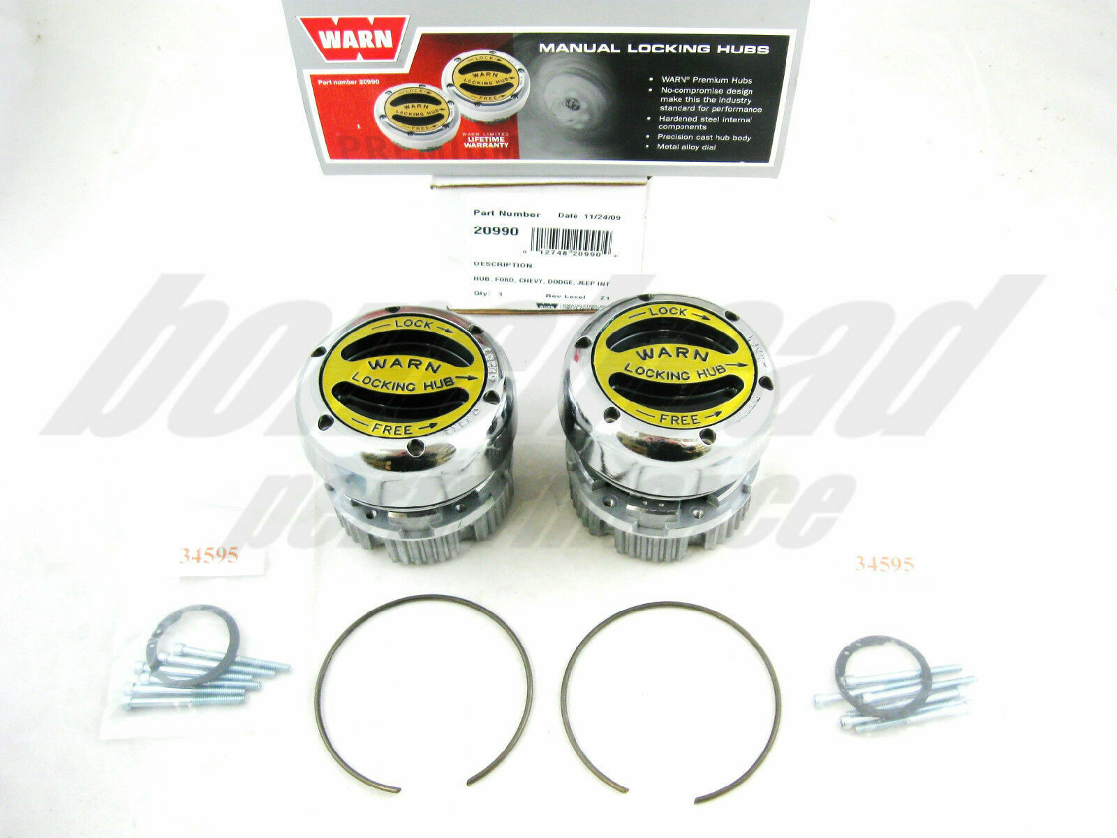 Warn 20990 Premium 4WD Manual Locking Hubs 1969-1987 Chevrolet 1/2 Ton ...