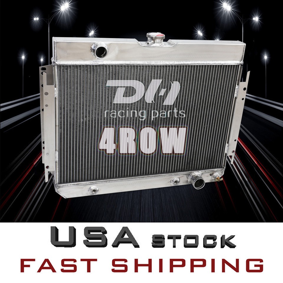 4 Row Alum Radiator For 1963-1968 Chevy Bel Air/Impala 64-67 El Camino ...