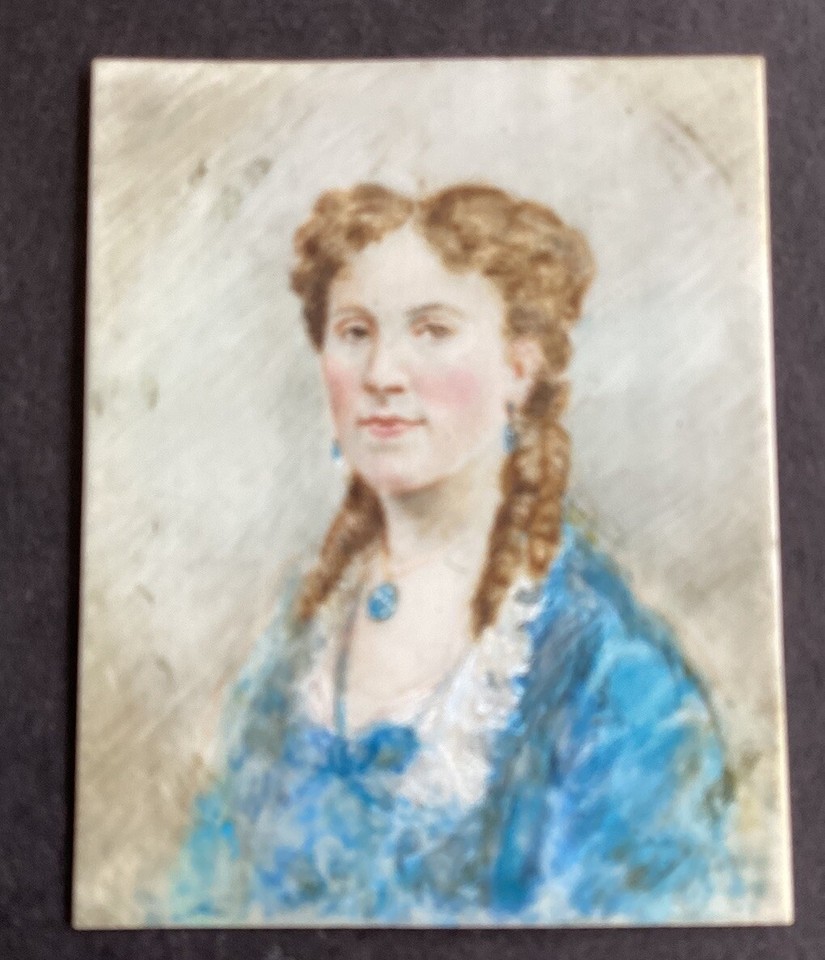 Original Miniature Portrait Painting Of A Victorian Lady Circa 1870 ...