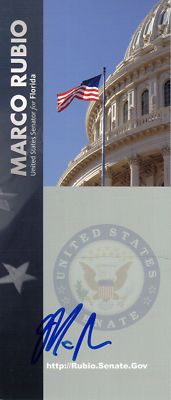 U.S. Senator Marco Rubio Signed Pamphlet COA | eBay