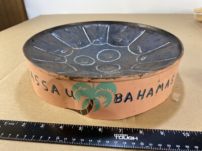 Vintage 50s 60s Nassau Bahamas Steel Pan Instrument Palm Tropics Surf ...