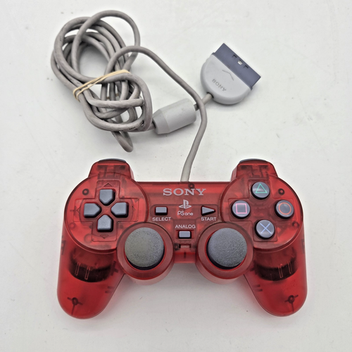 Sony PlayStation PS1 PSone OEM Transparent Red Controller SCPH-110 ...