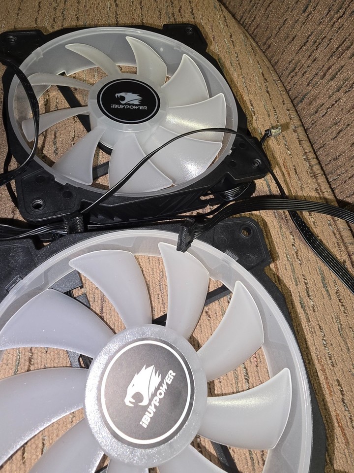 4x iBuyPower 120mm RGB Fans 1500 RPM w/ Hub Controller | eBay