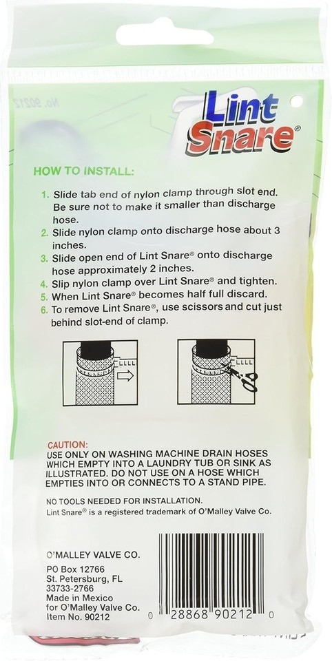 12-Pack Lint Snare Fabric Traps with Ties for Laundry Hoses | eBay