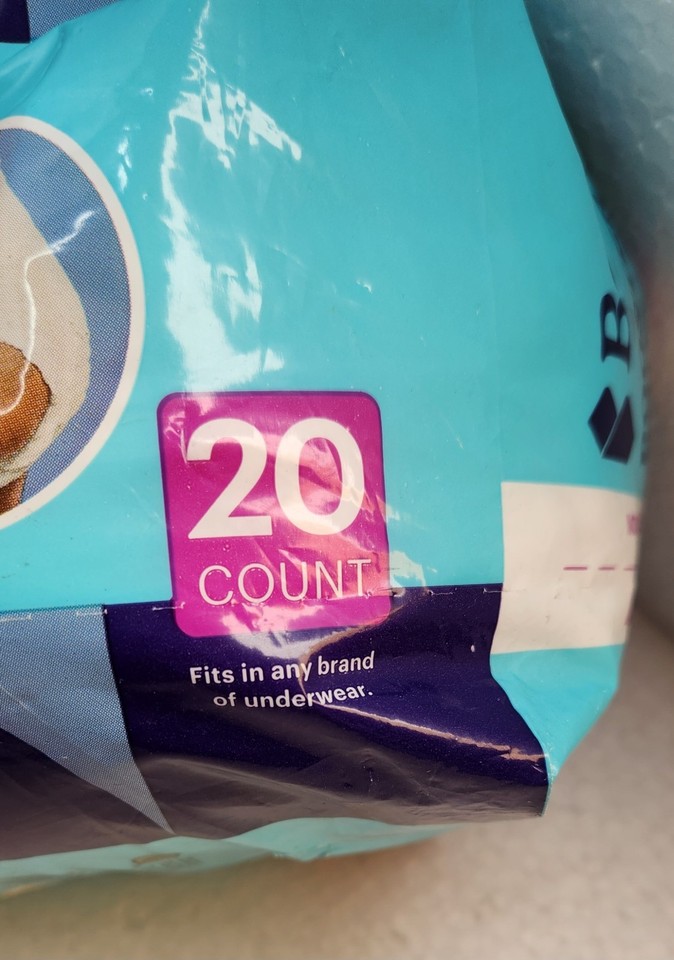 Because Incontinence Pads Men & Women Pack of 20 Booster Pads Bladder ...