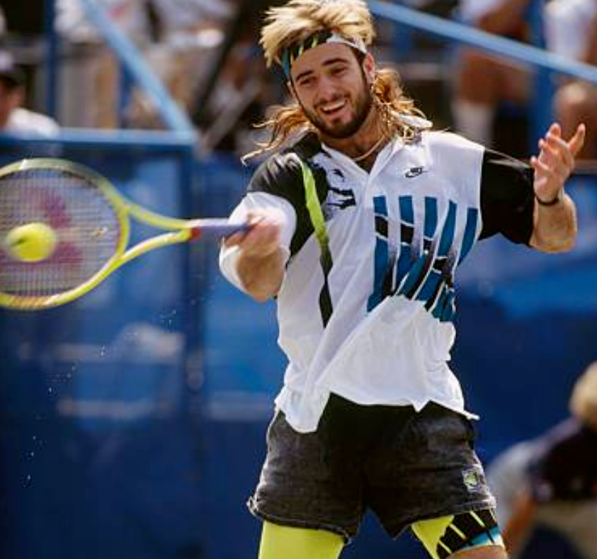 1 NIKE CHALLENGE COURT ANDRE AGASSI BANDANA HEADBAND BLACK TURQUOISE US ...