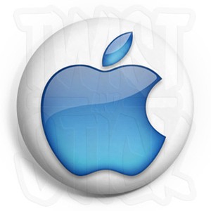 Apple - Mac Aqua Logo - Button Badge - 25mm Badges with Fridge Magnet ...