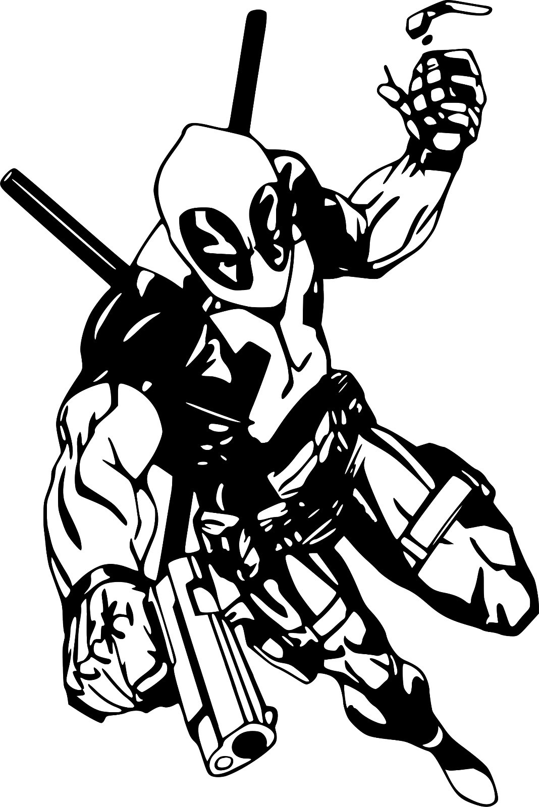 Deadpool Marvel Comics Wall Truck Car Window Vinyl Sticker Decal 4" x 6 ...